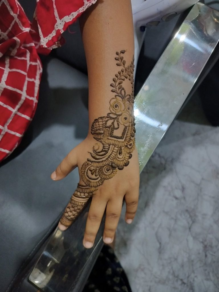 Baby Full Hand Mehndi Design simple and beautiful